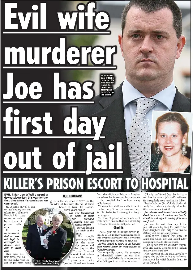 Evil wife murderer Joe has first day out of jail KILLER’S PRISON ESCORT TO HOSPITAL - PressReader