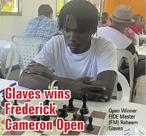 Glaves wins Frederick Cameron Open - PressReader