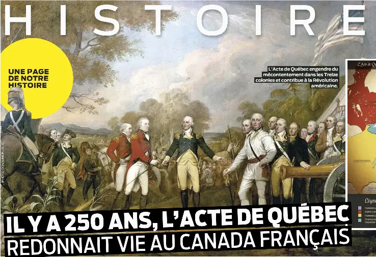IL Y A 250 ANS, L’ACTE DE QUÉBEC REDONNAIT VIE AU CANADA FRANÇAIS ...
