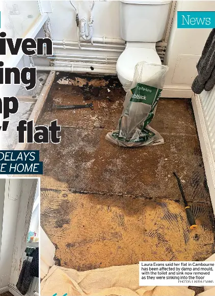 Woman is given sinking feeling by her ‘damp and mouldy’ flat - PressReader