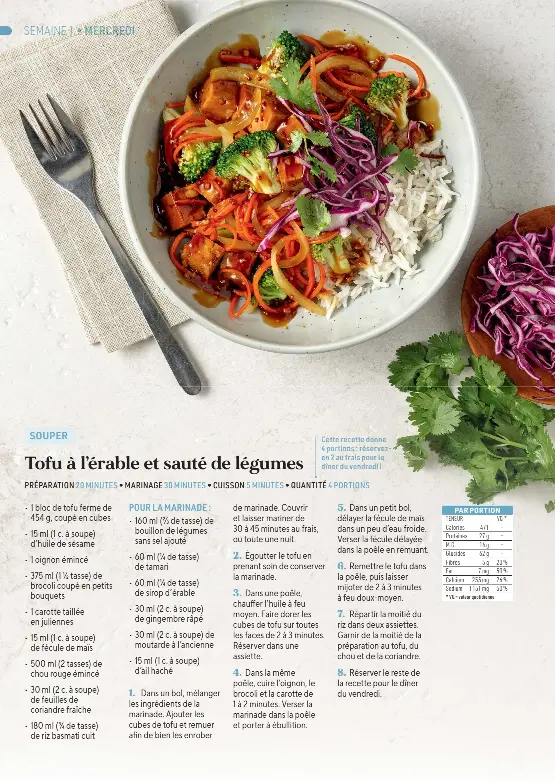 Tofu à l'érable et sauté de légumes - PressReader