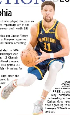 Thompson heads to Dallas, George in Philadelph­ia - PressReader