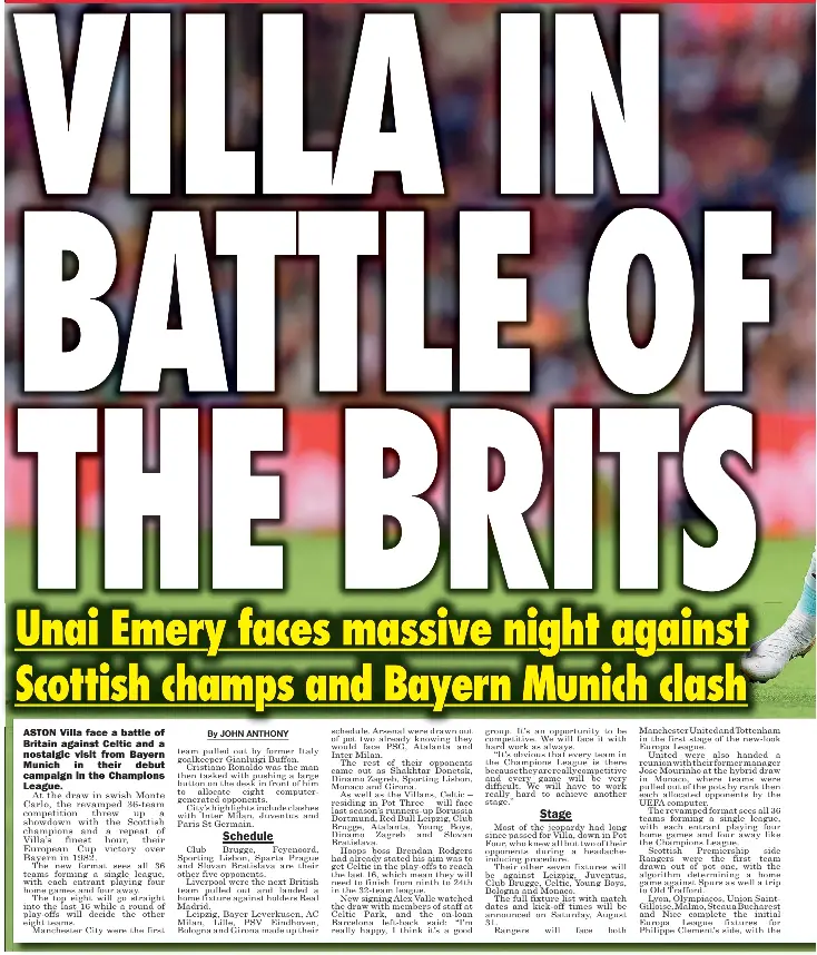 VILLA IN BATTLE OF THE BRITS - PressReader