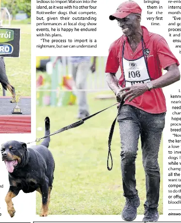 WATSON NAMED BEST DOG and overall champion at Jamaica Kennel Club show ...