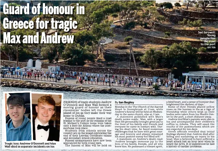 Guard of honour in Greece for tragic Max and Andrew - PressReader