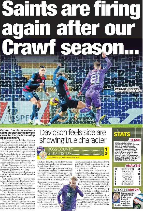 Saints are firing again after our Crawf season... - PressReader