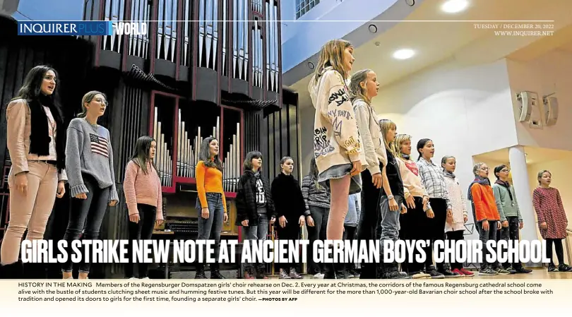 GIRLS STRIKE NEW NOTE AT ANCIENT GERMAN BOYS’ CHOIR SCHOOL - PressReader