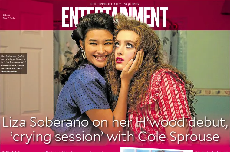 LIZA SOBERANO ON HER H’WOOD DEBUT, ‘CRYING SESSION’ WITH COLE SPROUSE - PressReader
