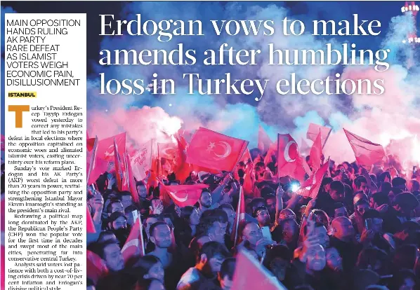 Erdogan vows to make amends after humbling loss in Turkey elections - PressReader