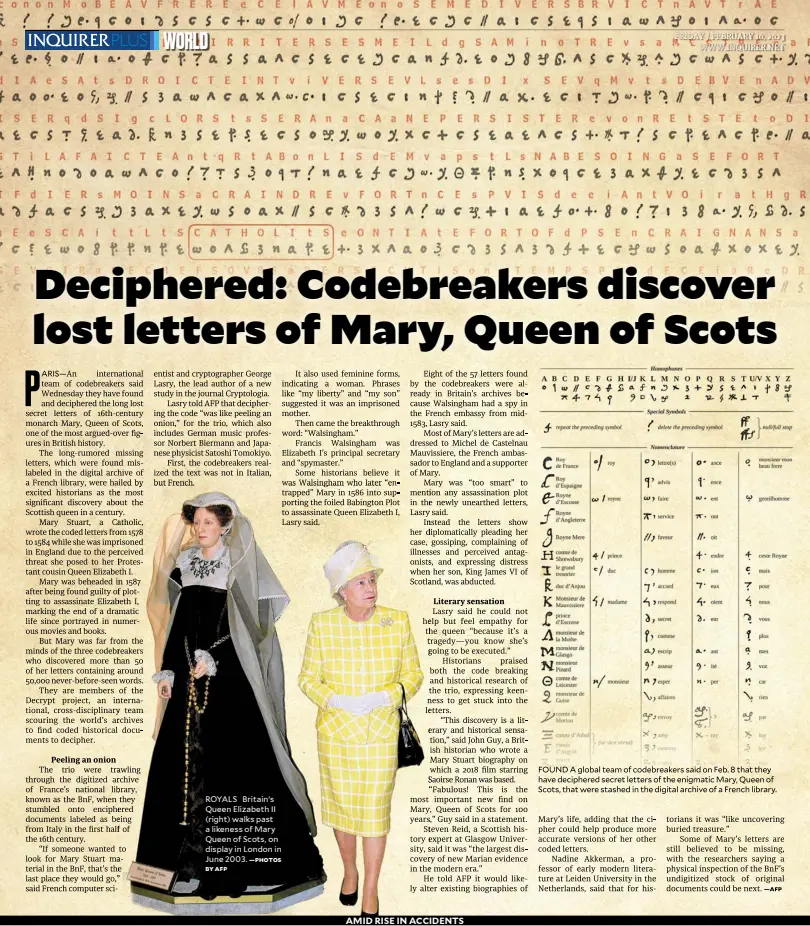 Deciphered: Codebreake­rs discover lost letters of Mary, Queen of Scots - PressReader