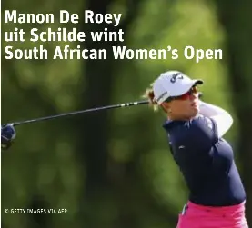 Manon De Roey uit Schilde wint South African Women’s Open - PressReader