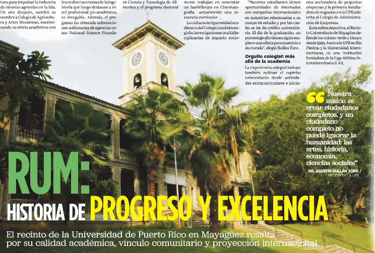 RUM: HISTORIA DE PROGRESO Y EXCELENCIA - PressReader