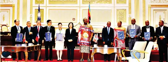 MoUs inked by Eswatini, Taiwan to heighten Kingdom’s developmen­t - PressReader