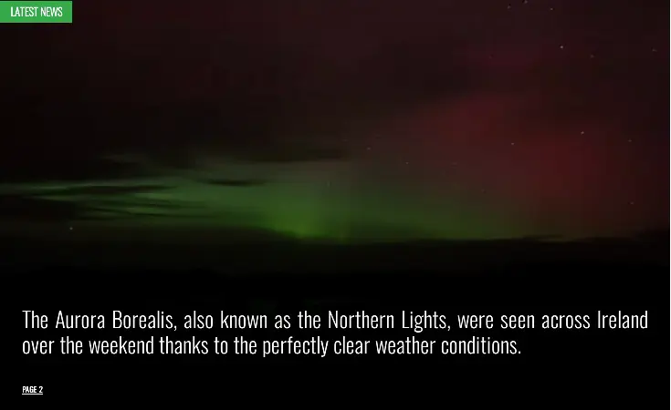 Ireland dazzled by one of the biggest Northern Lights display in years - PressReader