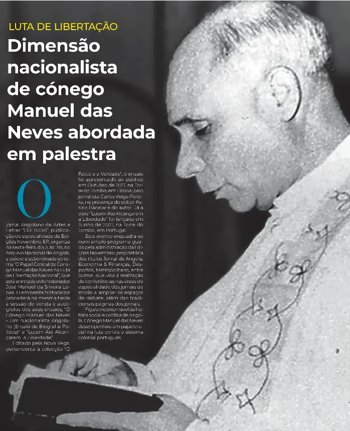 Dimensão nacionalis­ta de cónego Manuel das Neves abordada em palestra ...