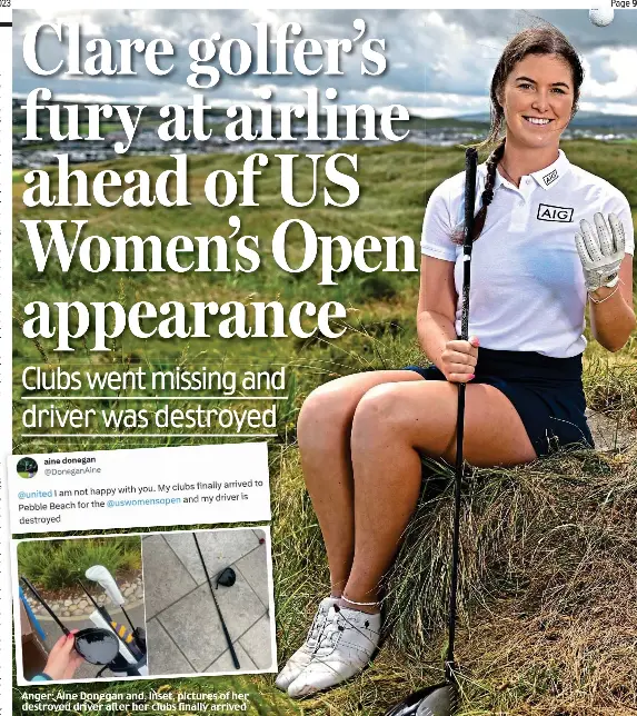 Clare golfer’s fury at airline ahead of US Women’s Open appearance - PressReader