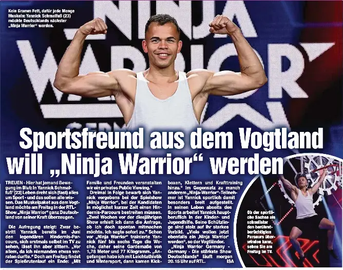 Sportsfreu­nd aus dem Vogtland will „Ninja Warrior“werden - PressReader