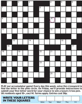 GENERAL KNOWLEDGE CROSSWORD WIN A LUXURY CROSS PEN - PressReader