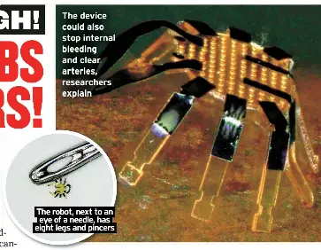 ROBOT CRABS EAT TUMORS! Lasers control mini-marvels - PressReader