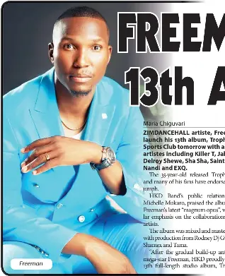 FREEMAN LAUNCHES 13th ALBUM @ALEX - PressReader