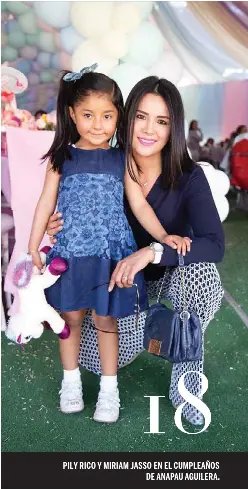 PILY RICO Y MIRIAM JASSO EN EL CUMPLEAÑOS DE ANAPAU AGUILERA. - PressReader