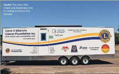 Checks available free at Lions’ skin cancer van - PressReader