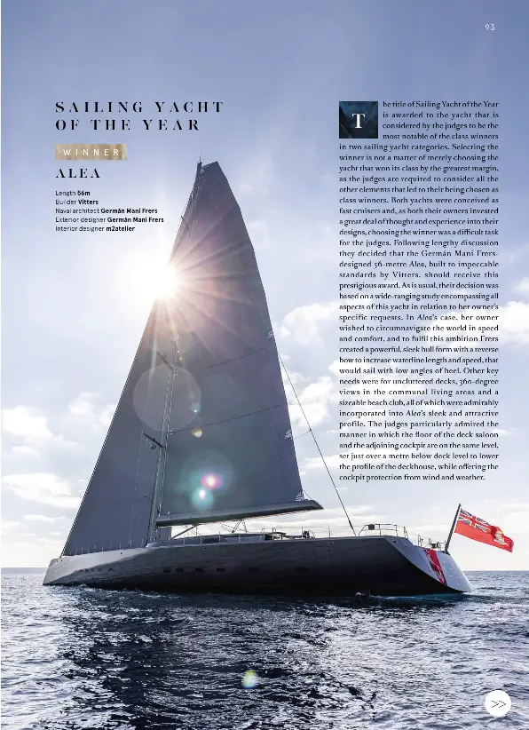 SAILING YACHT OF THE YEAR - PressReader
