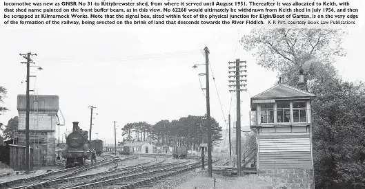 Great North of Scotland Railway engine sheds Smaller facilities west of ...