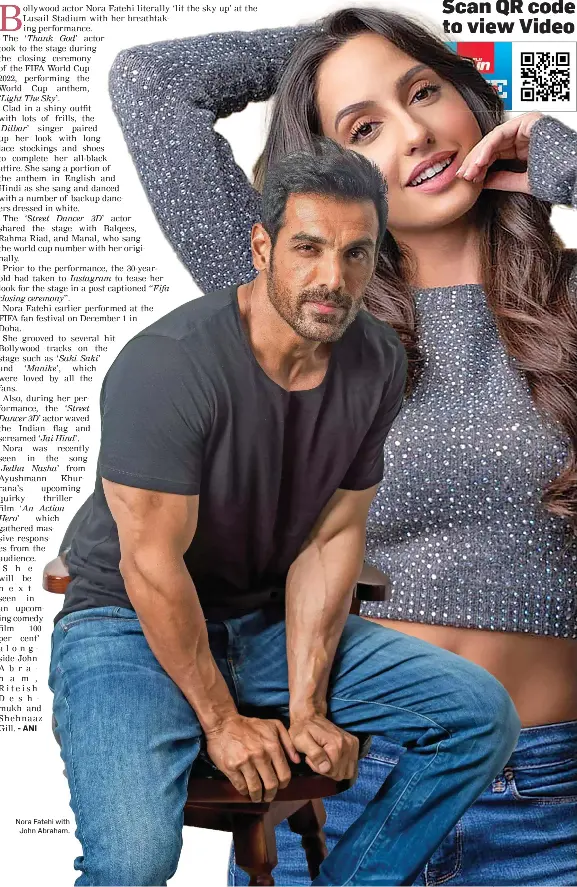 NORA FATEHI Rocks FIFA stage in sensationa­l closing ceremony performanc­e - PressReader