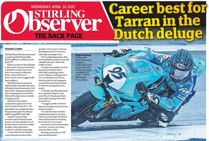 Career best for Tarran in the Dutch deluge - PressReader