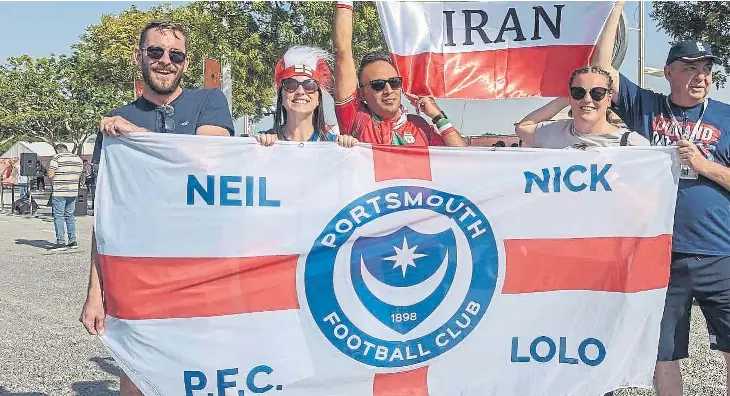Pompey flag a big talking point at Qatar World Cup - PressReader