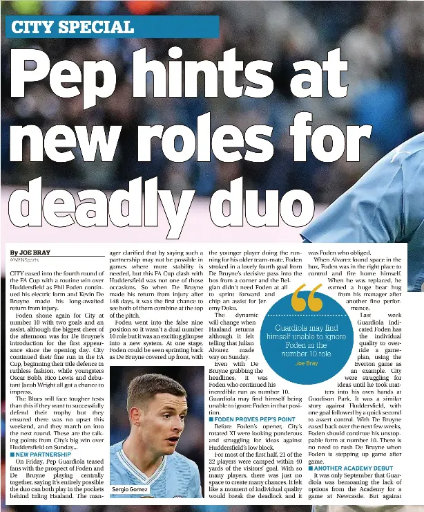 Pep hints at new roles for deadly duo - PressReader