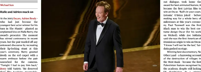 Conan’s Karla cracks and Timothée’s beaut zoot suit: Oscars 2025 viral moments - PressReader