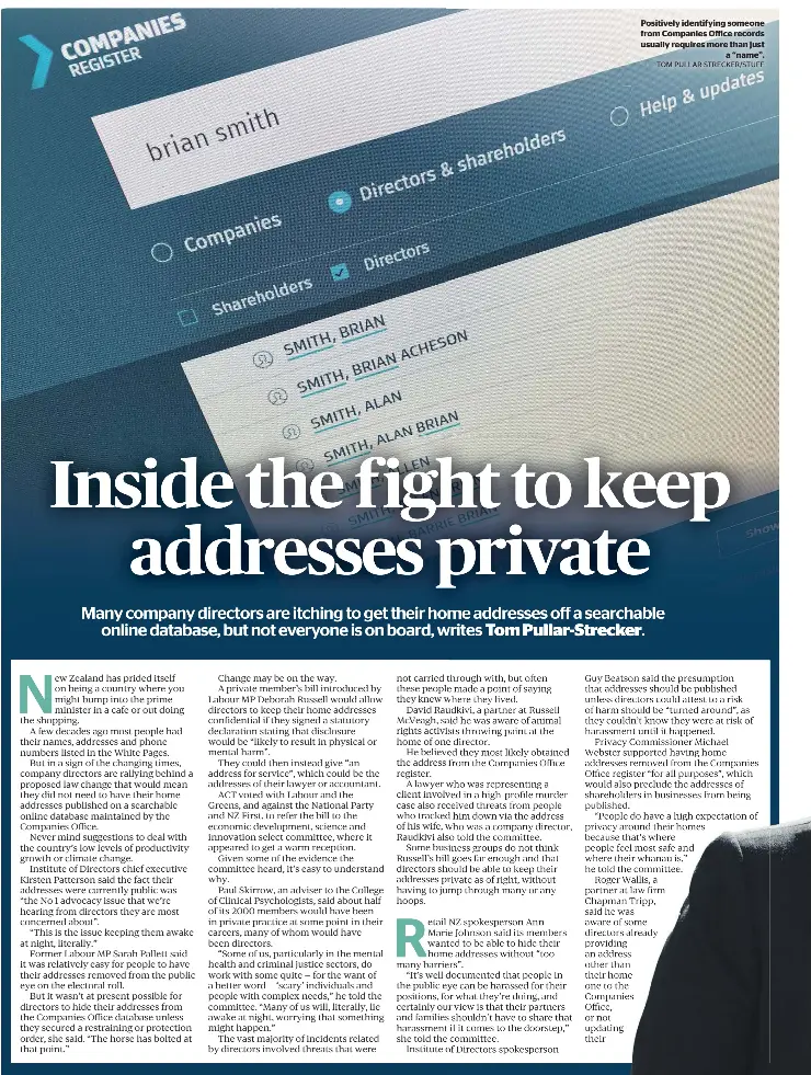 Inside the f ight to keep addresses private - PressReader