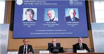 Chemist trio win Nobel prize - PressReader