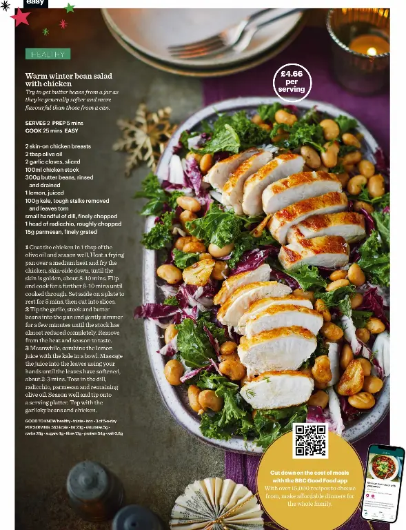 Warm winter bean salad with chicken - PressReader