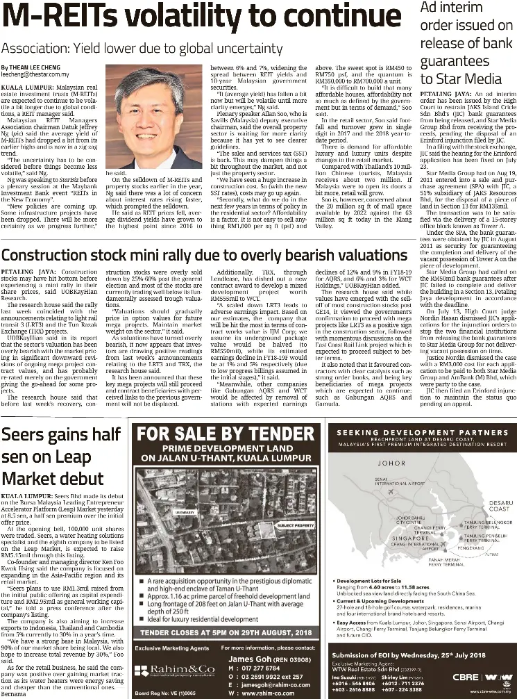 M-REITs volatility to continue - PressReader