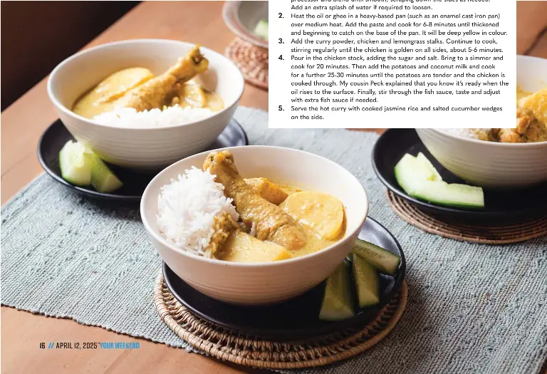 Singapore chicken & potato curry - PressReader