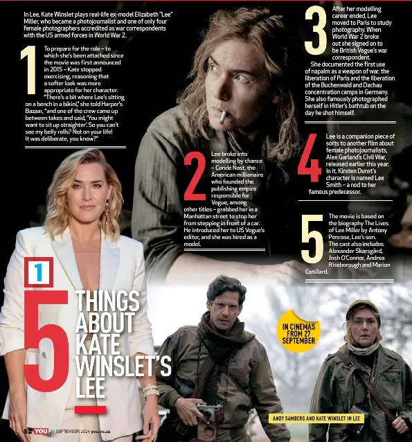 5 THINGS ABOUT KATE WINSLET’S LEE - PressReader