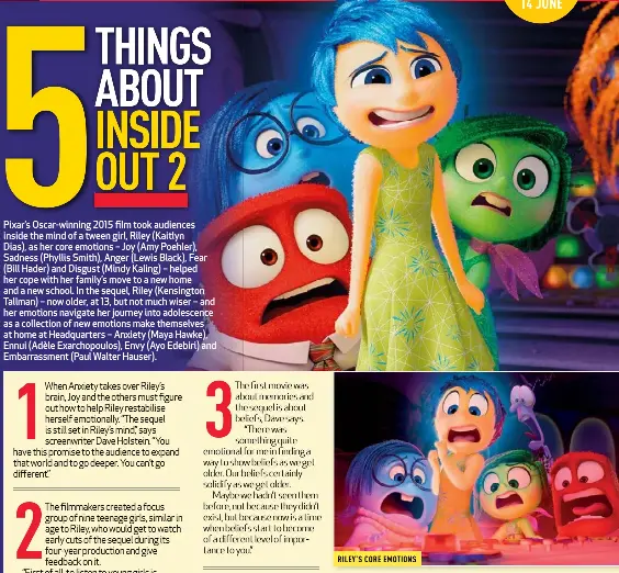 5 THINGS ABOUT INSIDE OUT 2 - PressReader