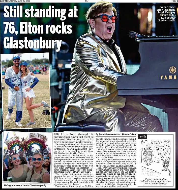 Still standing at 76, Elton rocks Glastonbur­y - PressReader