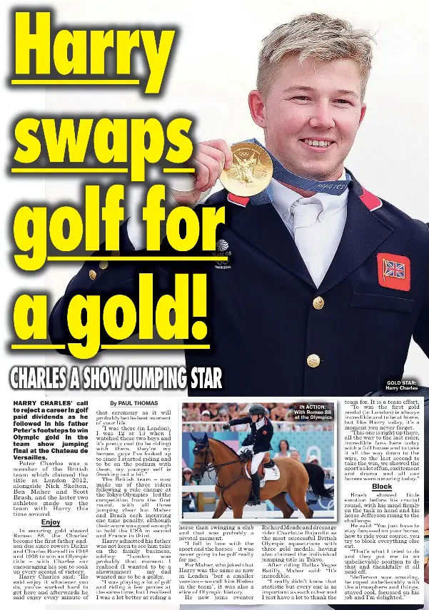 Harry swaps golf for a gold! - PressReader