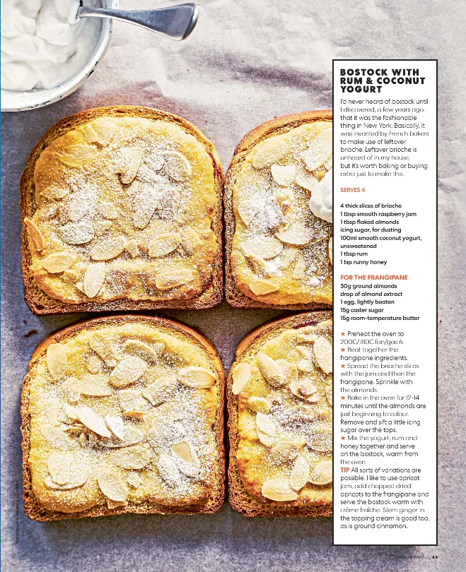 BOSTOCK WITH RUM & COCONUT YOGURT - PressReader