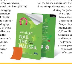 Nutrizoe develops innovative dissolvabl­e oral strips for women’s wellness - PressReader