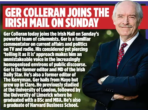 GER COLLERAN JOINS THE IRISH MAIL ON SUNDAY - PressReader