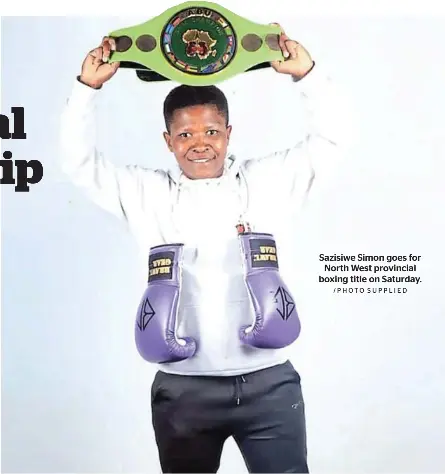 Diminutive Simon goes for provincial championsh­ip - PressReader