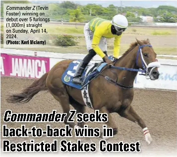 Commander Z seeks back-to-back wins in Restricted Stakes Contest ...