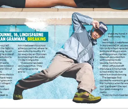 JEFF DUNNE, 16, LINDISFARN­E ANGLICAN GRAMMAR, BREAKING - PressReader