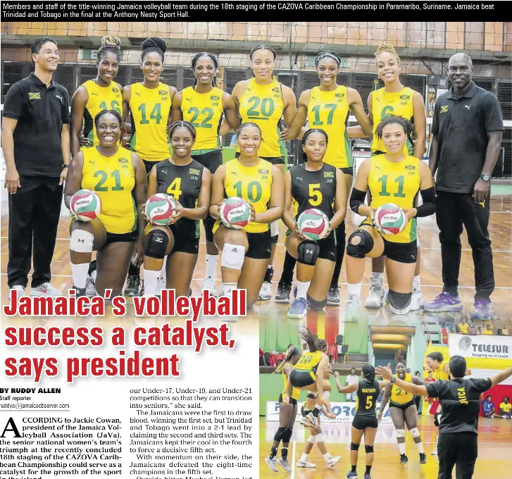 Jamaica’s volleyball success a catalyst, says president - PressReader