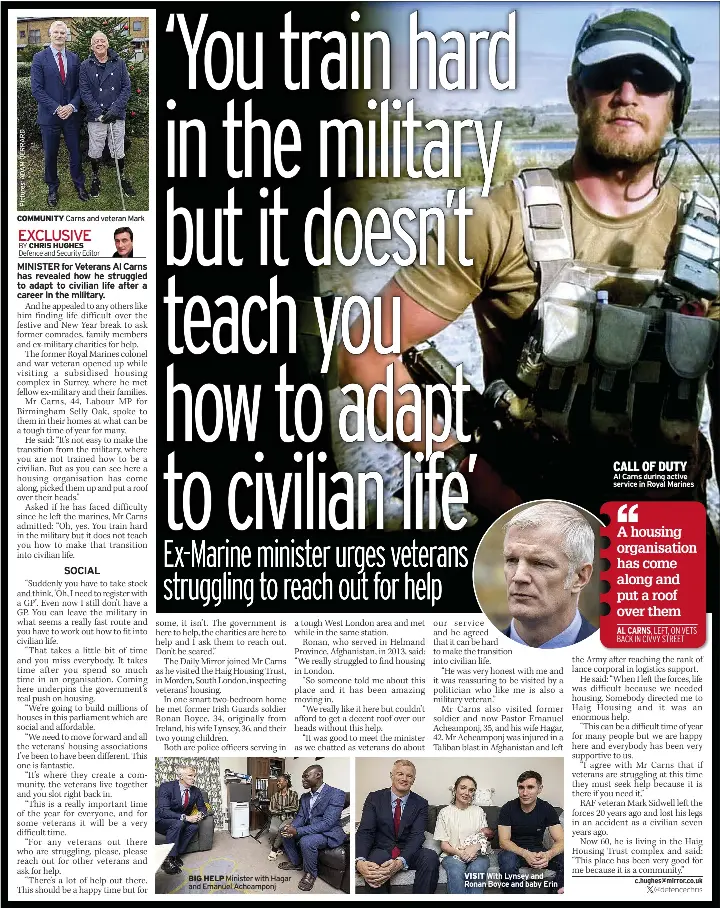 ‘You train hard in the military but it doesn’t teach you how to adapt to civilian life ...